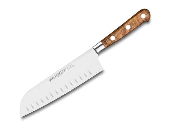 Ideel Provence Olivenmalet Santoku kniv 18 cm - Sabatier Lion - Køb ...